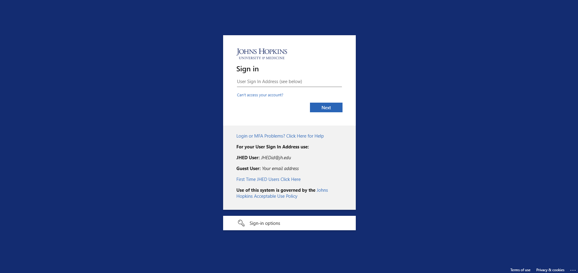 SEAM Johns Hopkins University | Online Form How-To